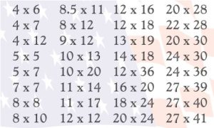 Standard Picture Frame Sizes | Common Photo Frame Sizes