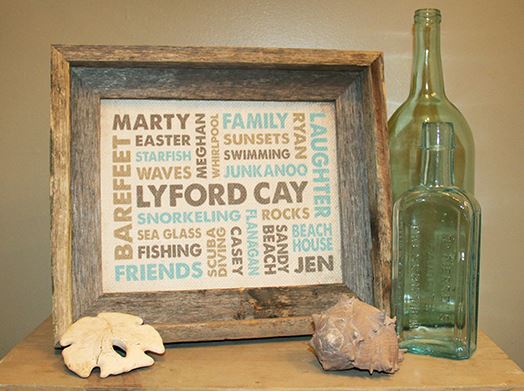 Typography Art in Our Barnwood Picture Frames | Frame USA
