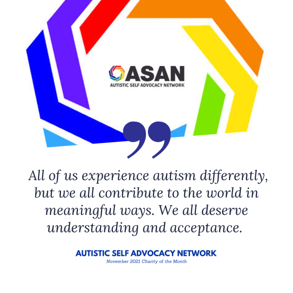 November Charity Month: Autistic Self Advocacy Network